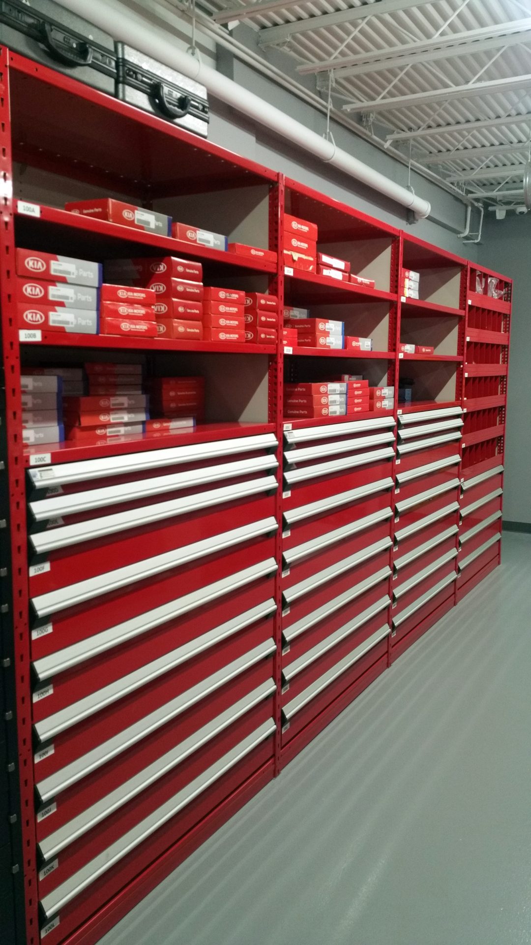 Parts room shelving in Connecticut, Massachusetts, and Rhode Island